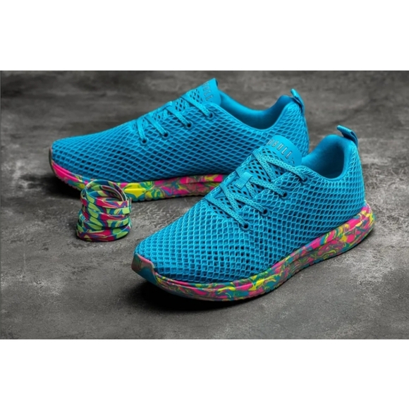 NOBULL | Shoes | Nobull Diamond Neon Blue Glitch Mesh Runner Sneaker ...